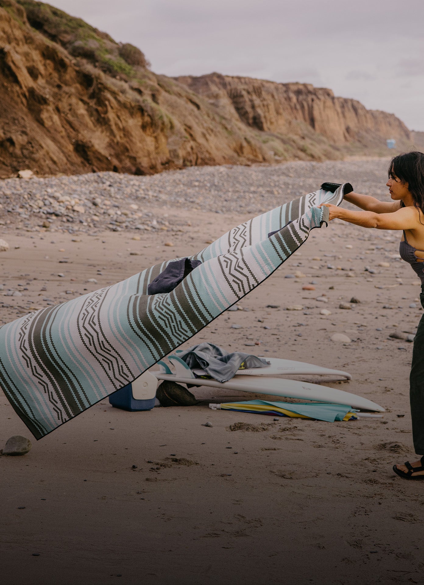 Baja Aqua Poncho Towel | Adult Poncho Towel | Nomadix