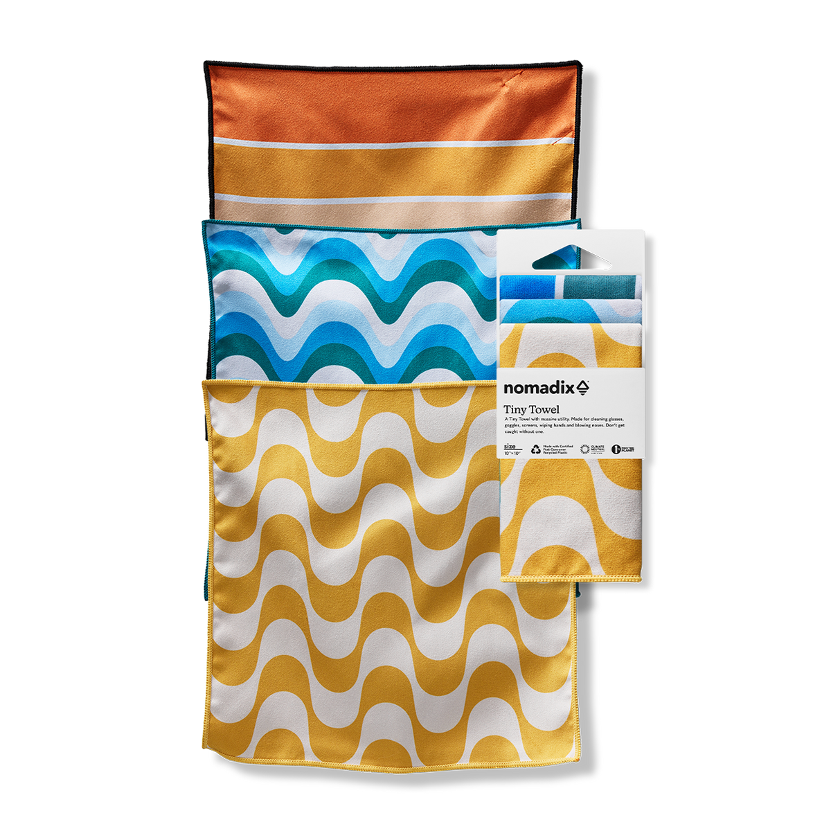 Tiny Towel 3-Pack: Stripes – Nomadix