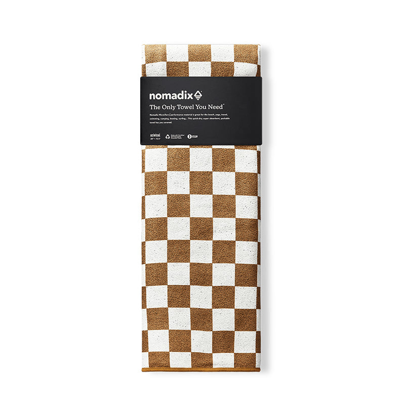Checkered Beach Towel - Original Towel Check Coconut – Nomadix